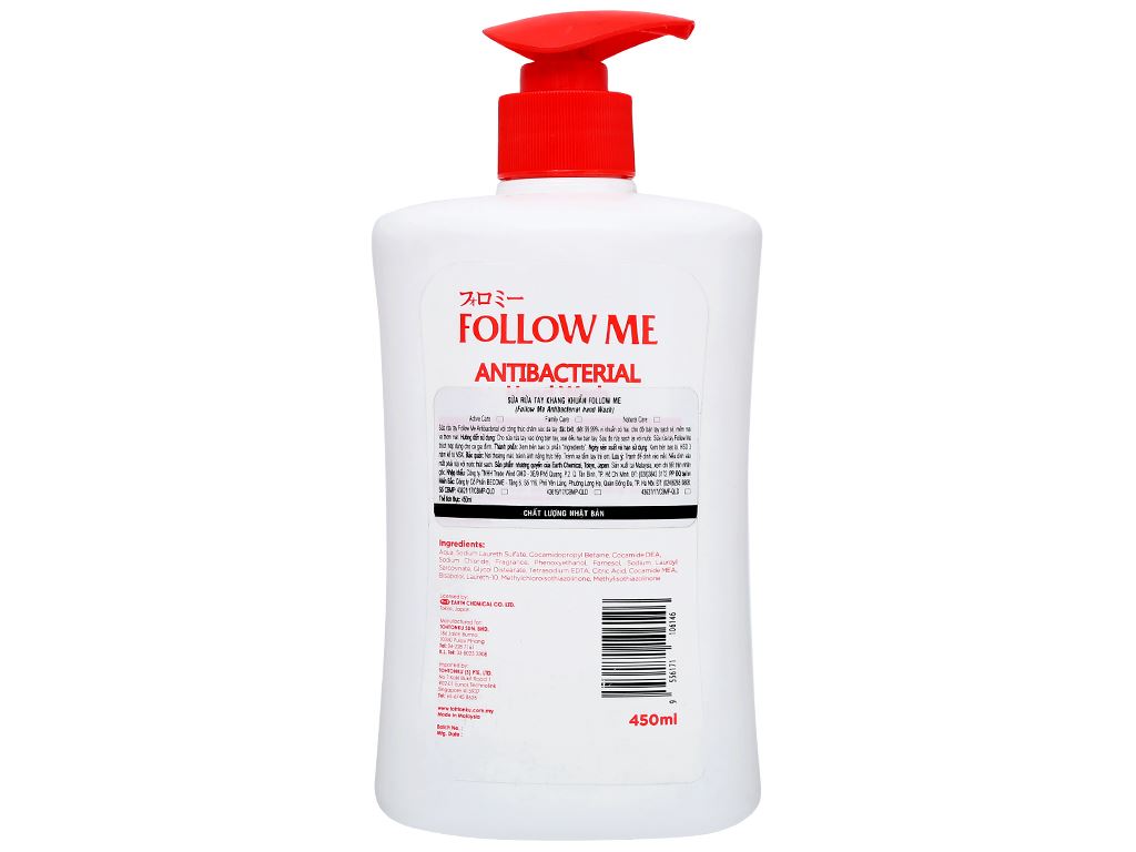 Rửa tay Follow Me FamiCare 450ml giá tốt tại Bách hoá XANH