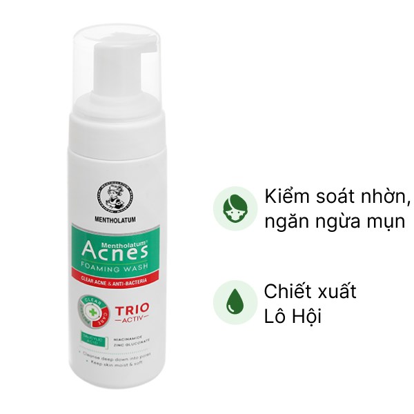 Dung dịch tạo bọt Acnes Trio Activ ngăn ngừa mụn chai 150ml - 09/2025 ...