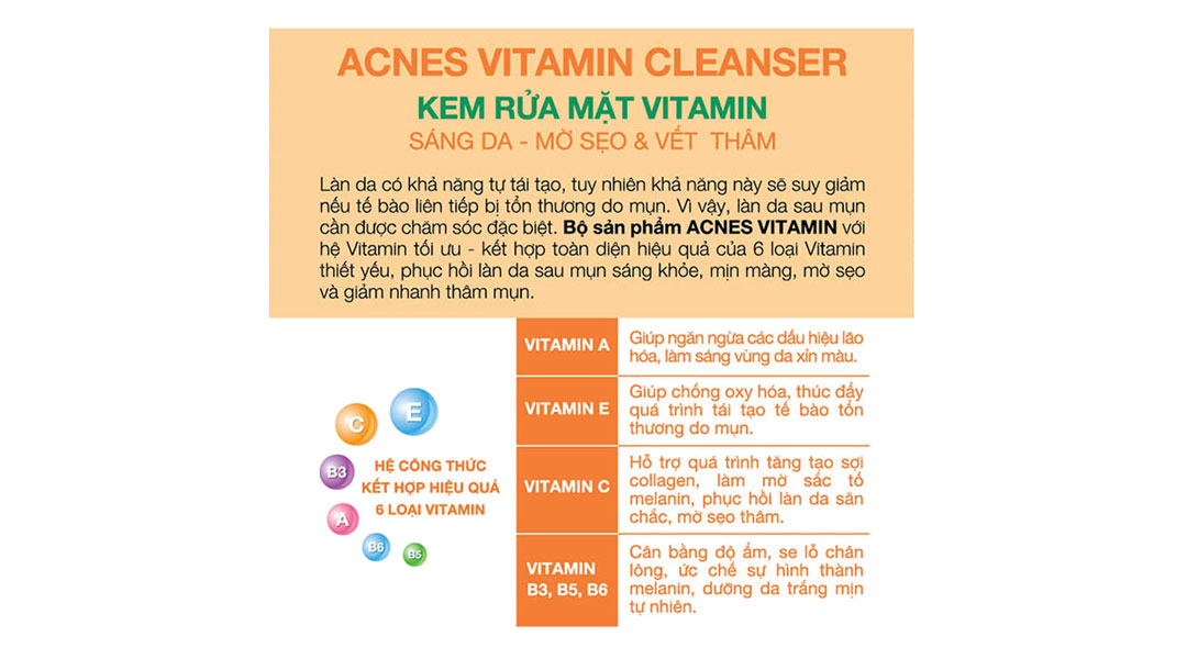 Kem rửa mặt Acnes Vitamin sáng da, mờ vết thâm tuýp 100g 04/2023 ...