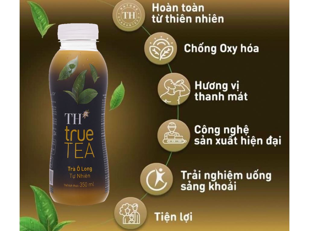 24 chai trà ô long TH True Tea 350ml tại Bách hoá XANH