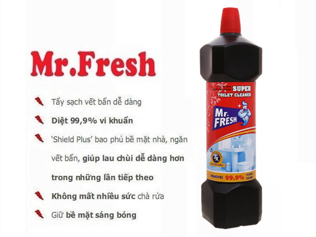 Nước tẩy toilet Mr.Fresh chai 1lít giá tốt tại Bách hoá XANH