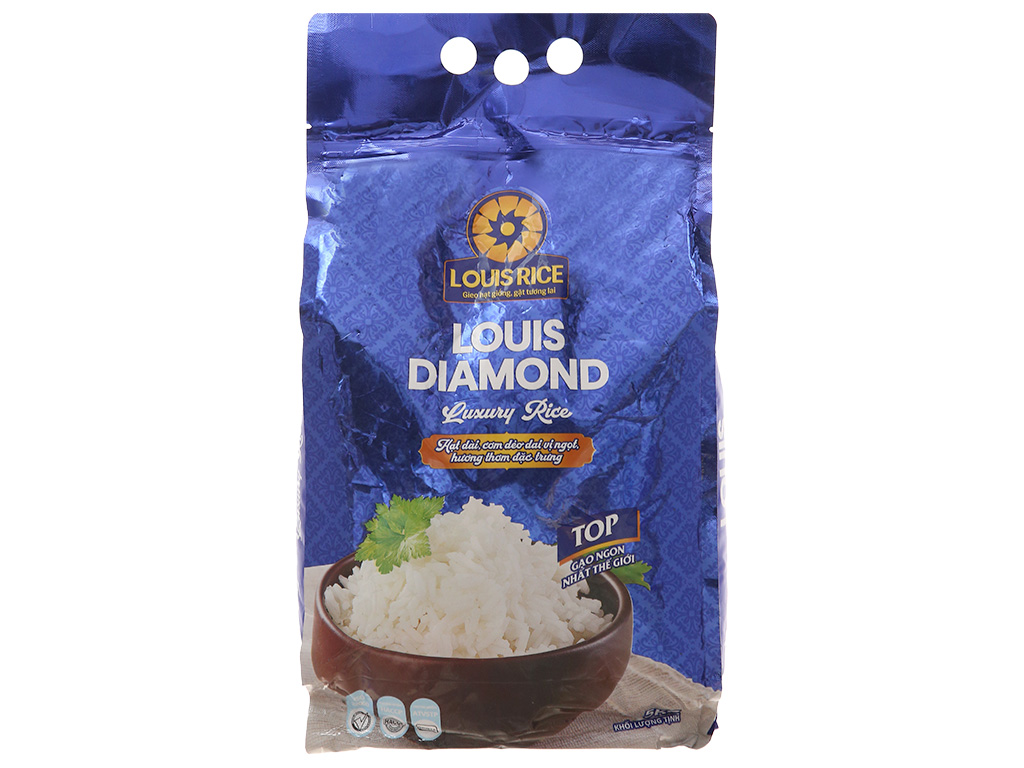 Gạo Louis Rice Diamond túi 5kg thơm ngon tại Bách Hóa XANH