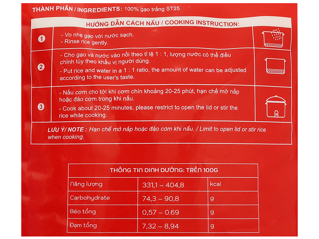 Mua Gạo Home Rice Thiên Bình ST25 túi 5kg Bách hoá XANH