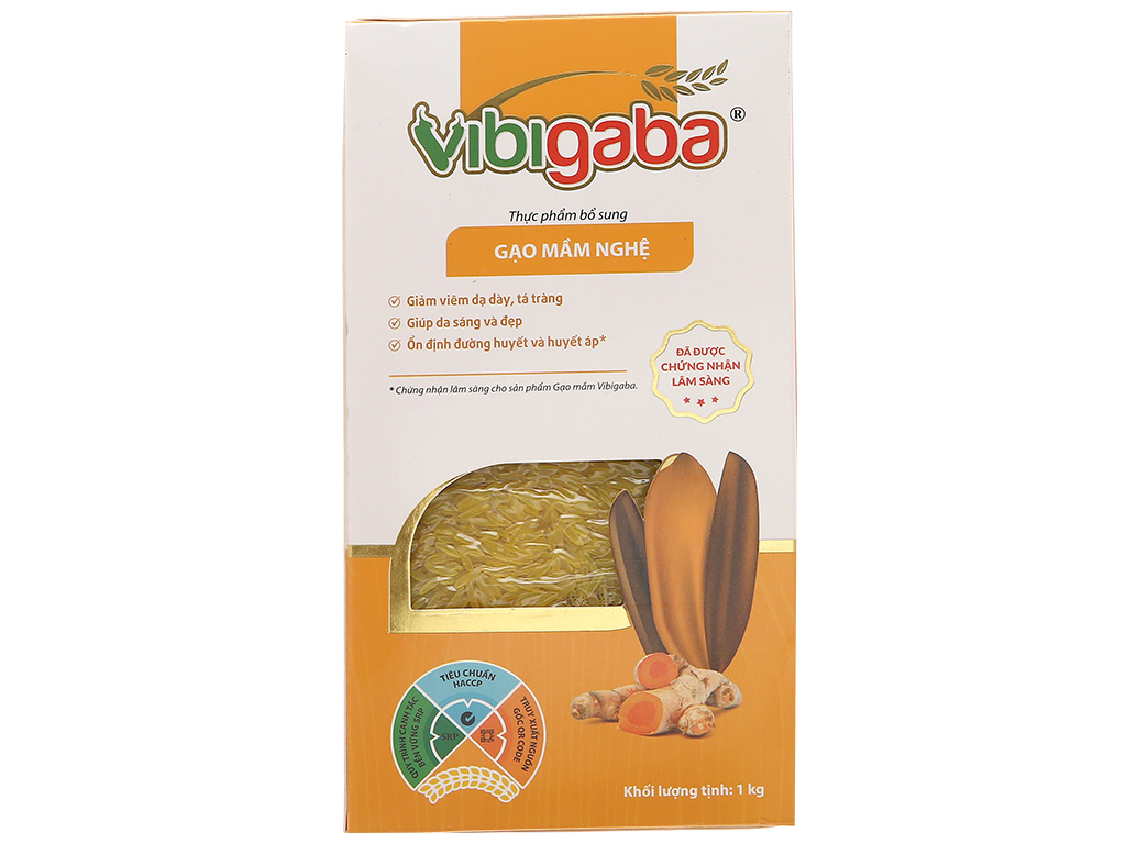Gạo mầm Vibigaba nghệ hộp 1kg giá tốt tại Bách hoá XANH
