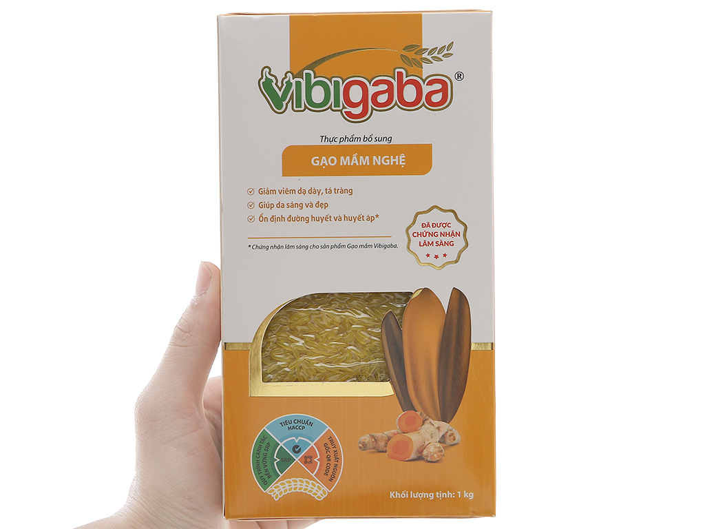 Gạo mầm Vibigaba nghệ hộp 1kg giá tốt tại Bách hoá XANH