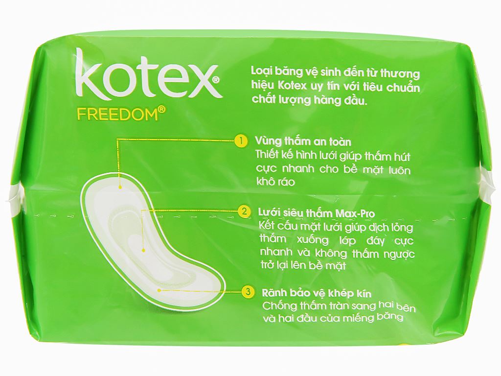 Băng vệ sinh Kotex Freedom 8 miếng giá tốt tại Bách hoá XANH