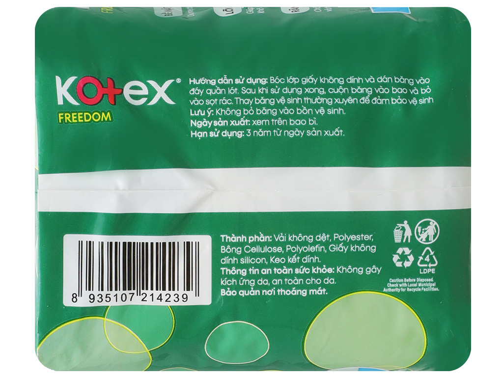 Băng vệ sinh Kotex Freedom 8 miếng giá tốt tại Bách hoá XANH