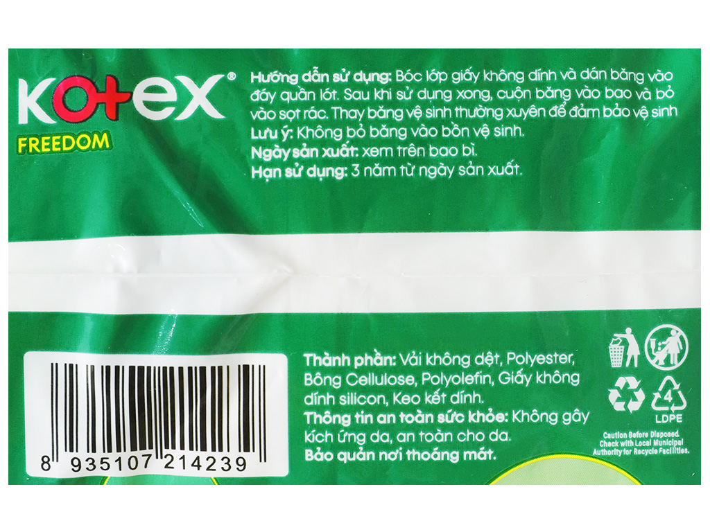 Băng vệ sinh Kotex Freedom 8 miếng giá tốt tại Bách hoá XANH