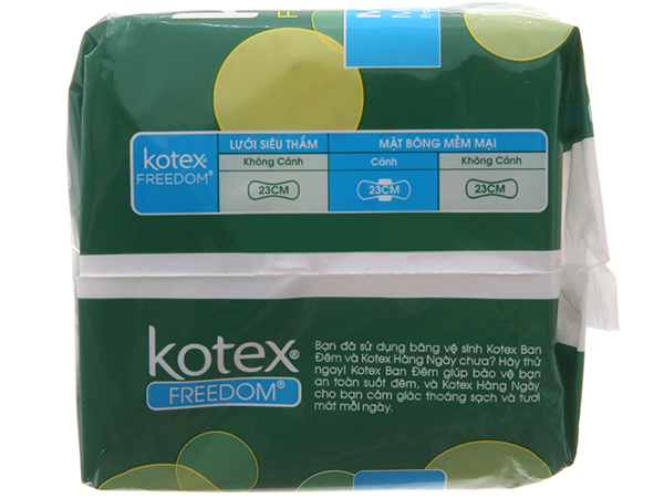 Băng vệ sinh Kotex Freedom mặt bông mềm mại, có cánh gói 8 miếng - 08/ ...