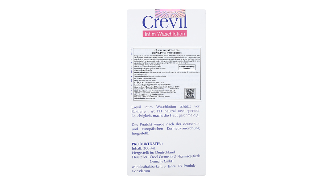 Dung dịch vệ sinh phụ nữ Crevil chống viêm, cân bằng pH chai 300ml - 08 ...