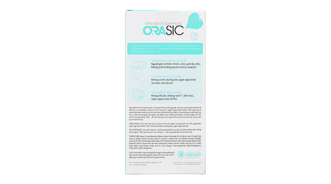Dung dịch vệ sinh phụ nữ Orasic dịu nhẹ, khử mùi hôi chai 200ml - 08/ ...