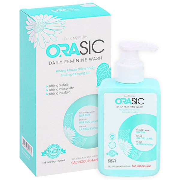 Dung dịch vệ sinh phụ nữ Orasic dịu nhẹ, khử mùi hôi chai 200ml - 12/ ...