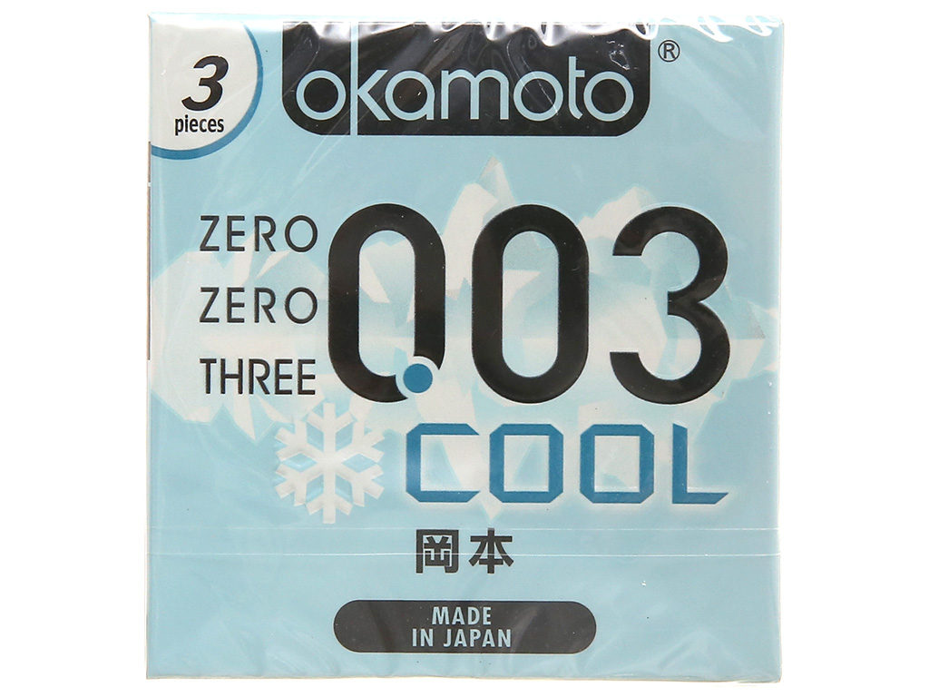 Hộp 3 cái bao cao su Okamoto 0.03 Cool tại Bách Hóa XANH