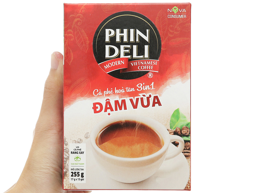 Cà phê hoà tan Phindeli 3in1 đậm vừa 255g tại Bách Hoá XANH