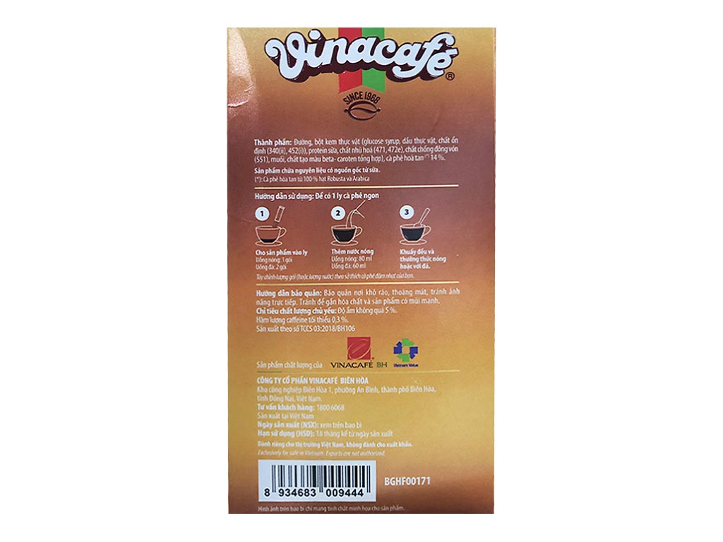 Cà phê sữa VinaCafé Gold Original 360g | Bách Hoá XANH