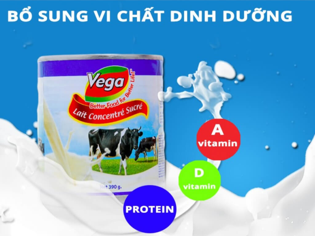 Kem đặc có đường Vega lon lớn 1kg giá tốt tại Bách hoá XANH