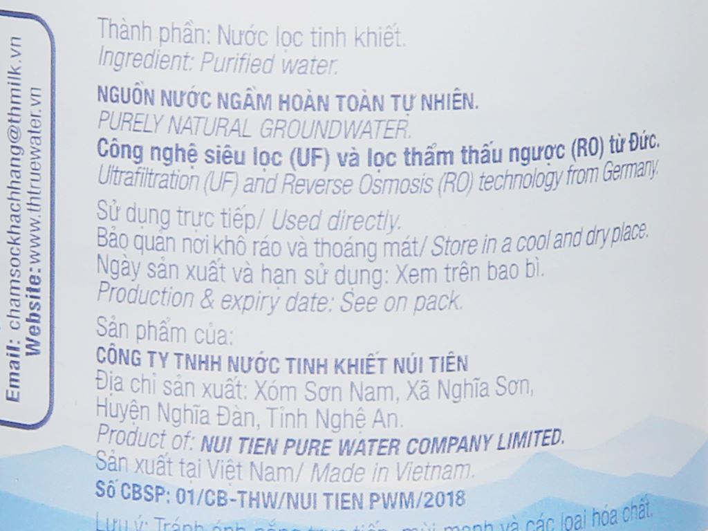 Thùng 24 chai TH True Water 350ml giá tốt tại Bách hoá XANH
