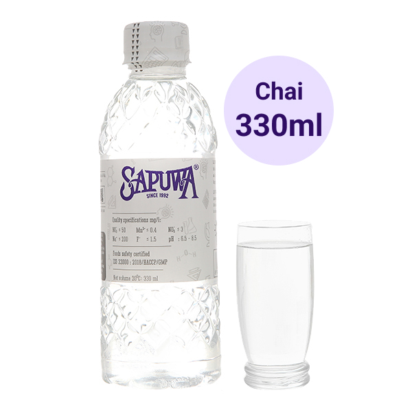 Nước tinh khiết Sapuwa 330ml giá tốt tại Bách hoá XANH