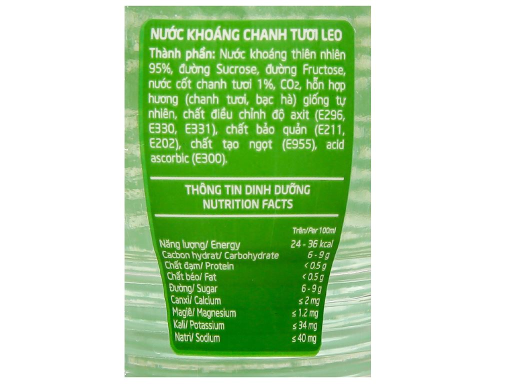 Thùng 24 chai Leo vị chanh 350ml giá tốt tại Bách hoá XANH