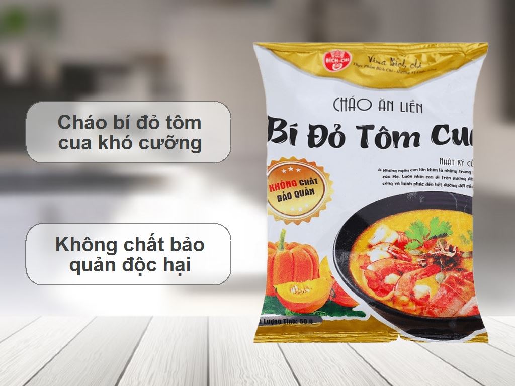 Cháo bí đỏ tôm cua Bích Chi 50g giá tốt tại Bách hoá XANH