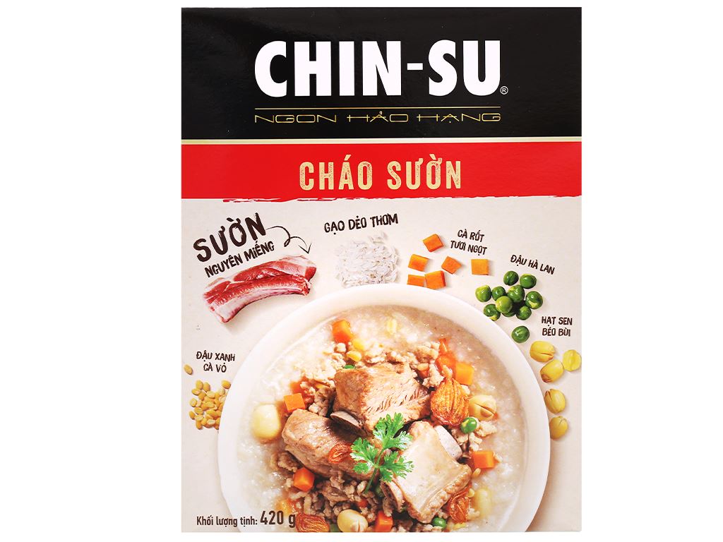 Cháo sườn miếng Chinsu hộp 420g giá tốt tại Bách hoá XANH