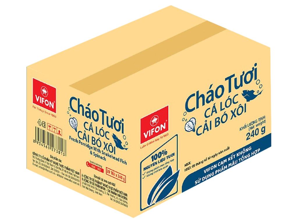 20 gói cháo cá lóc cải bó xôi 240g giá tốt tại Bách hoá XANH