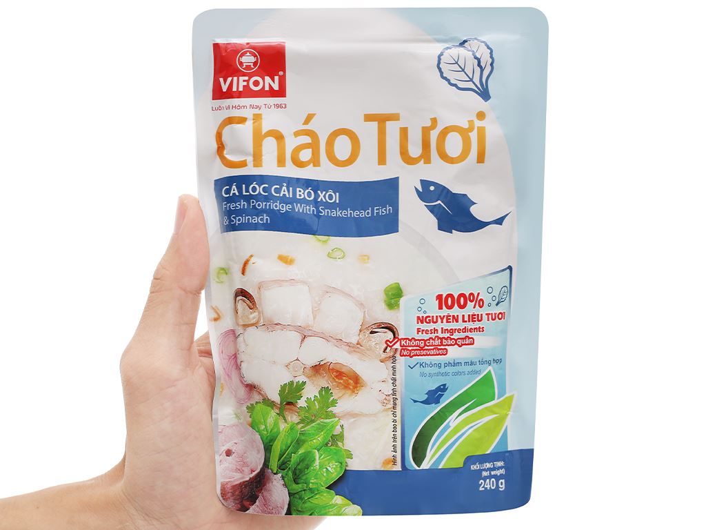 20 gói cháo cá lóc cải bó xôi 240g giá tốt tại Bách hoá XANH