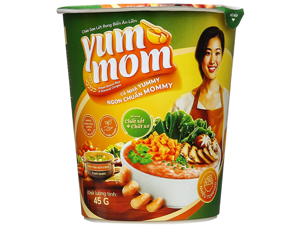 Thùng 24 ly cháo rong biển gạo lứt Yum Mom tại Bách hóa XANH