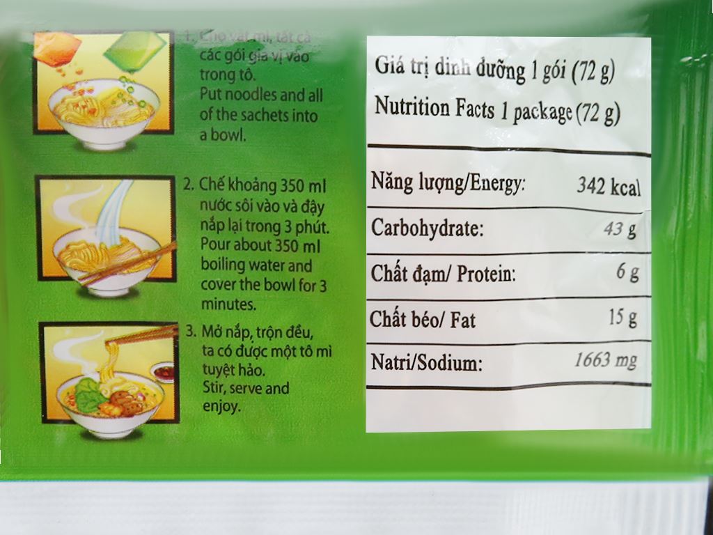 Mì Unif hương bò rau thơm gói 72g giá tốt tại Bách hoá XANH