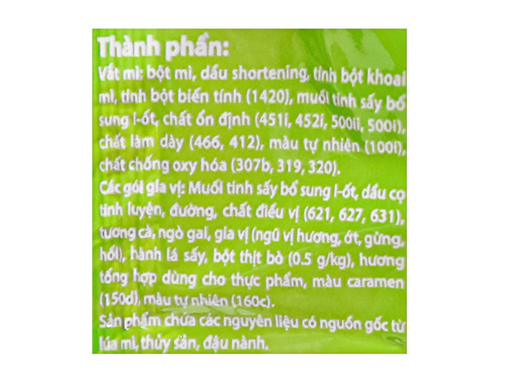 Mì Unif hương bò rau thơm gói 72g giá tốt tại Bách hoá XANH