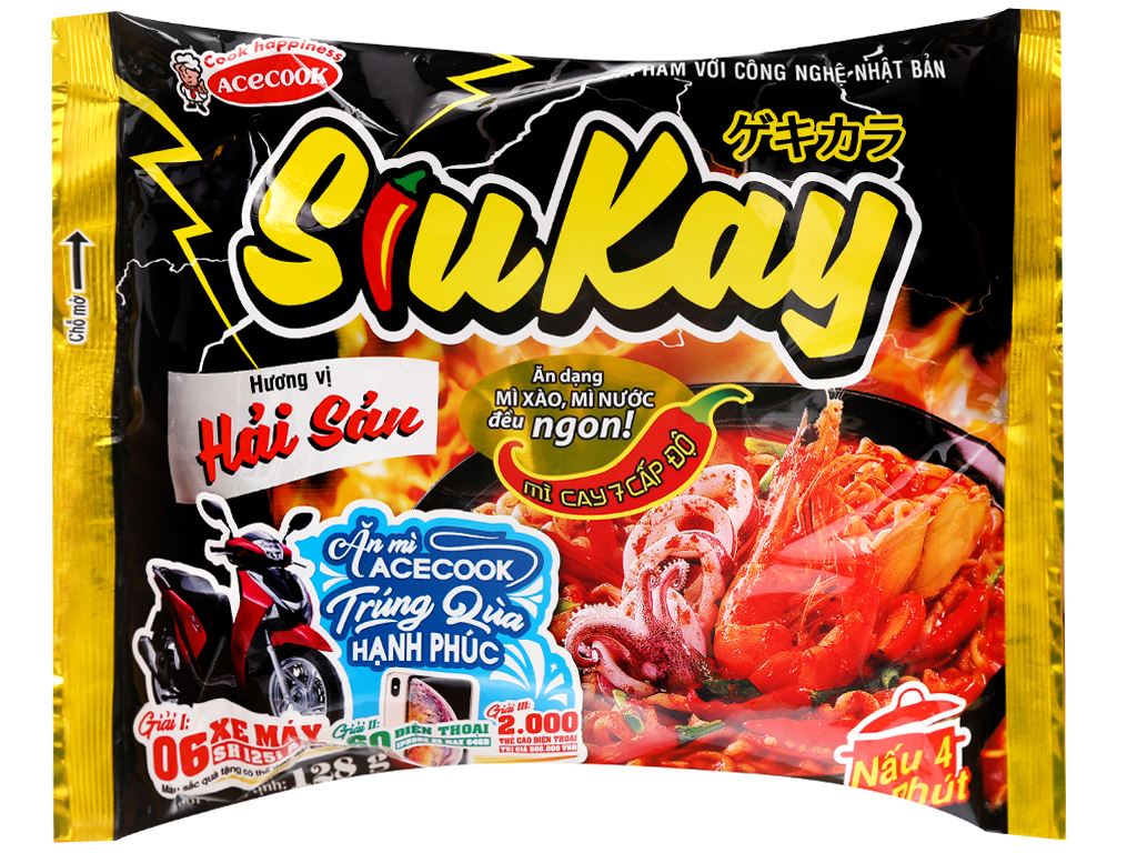Mì ăn liền hải sản SiuKay gói 128g giá tốt tại Bách hoá XANH