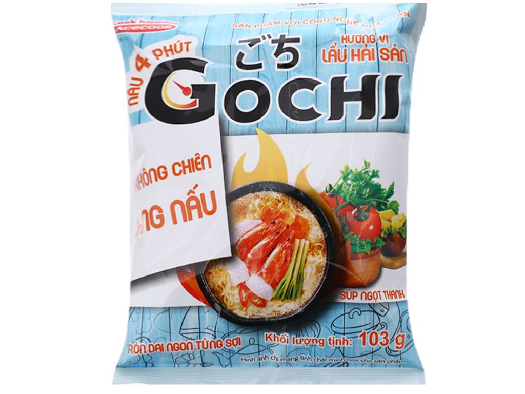 Mì Gochi hương vị lẩu hải sản 103g giá tốt tại Bách hoá XANH