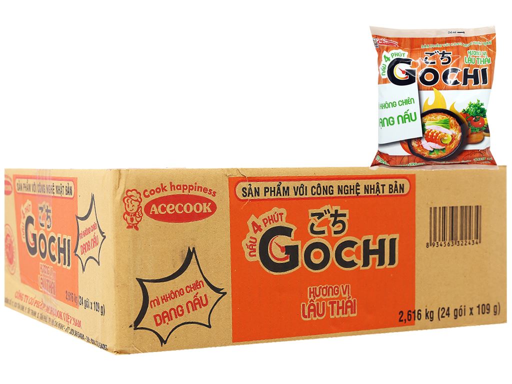 24 gói mì Gochi lẩu Thái 109g giá tốt tại Bách hoá XANH