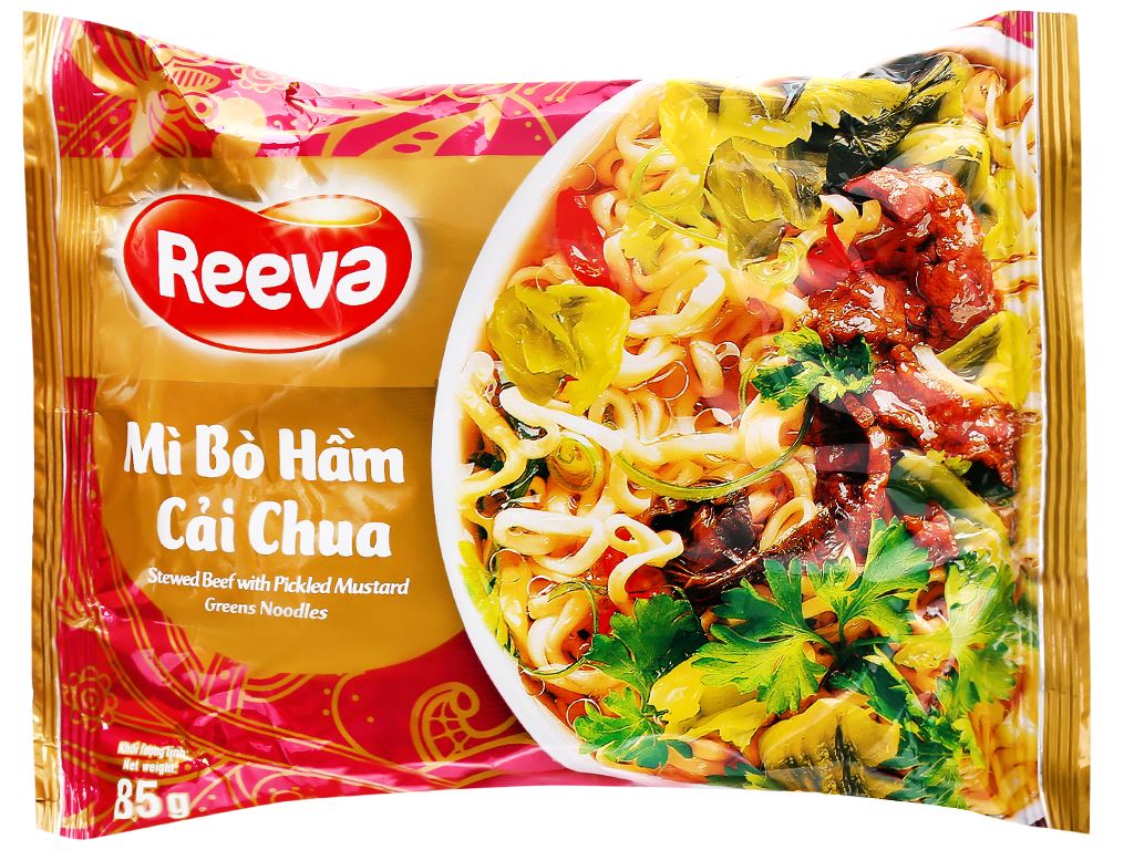 20 gói mì Reeva bò, cải chua 85g giá tốt tại Bách hoá XANH