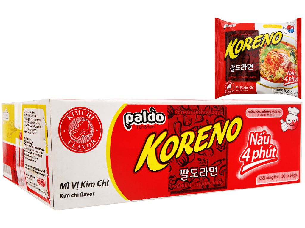 24 gói mì Koreno kim chi 100g giá tốt tại Bách hoá XANH