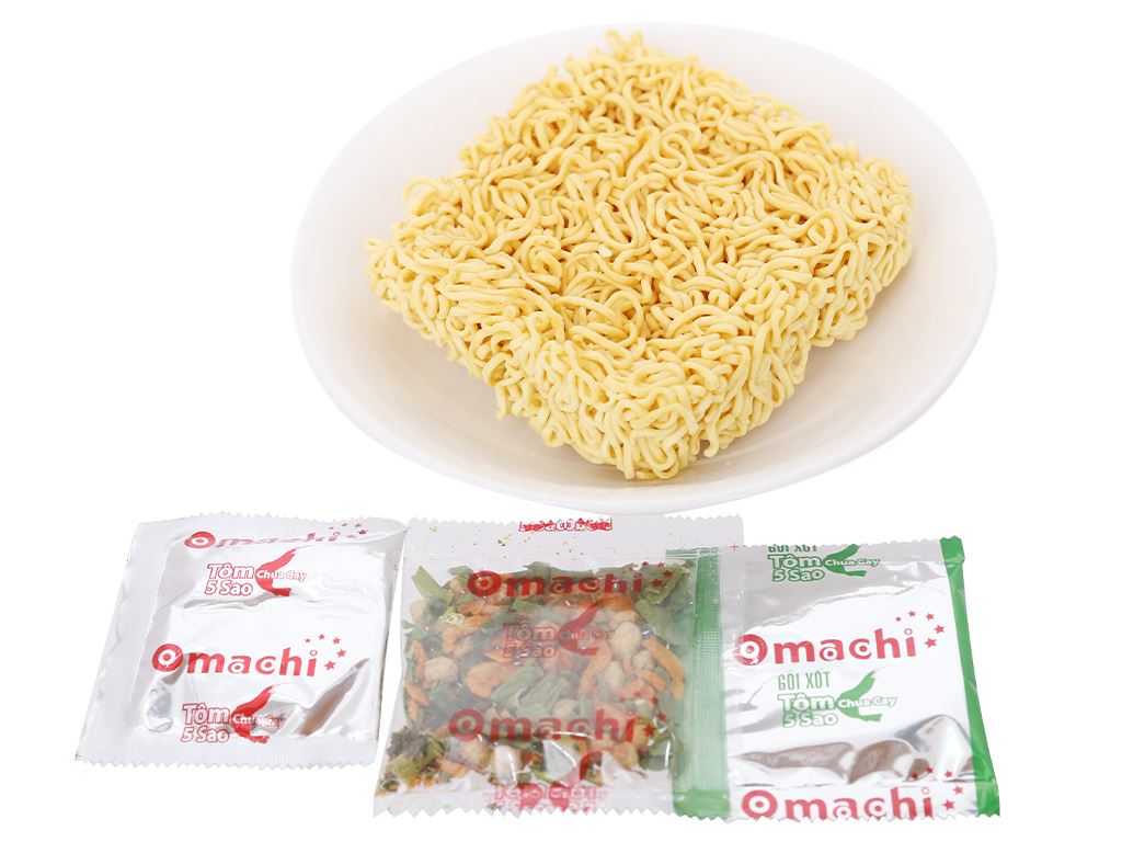 Lốc 5 gói Omachi 5 sao vị tôm 78g giá tốt tại Bách hoá XANH
