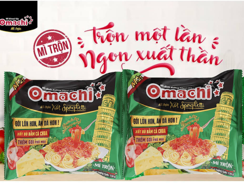 Mì trộn Omachi xốt Spaghetti gói 136g tại Bách hóa XANH