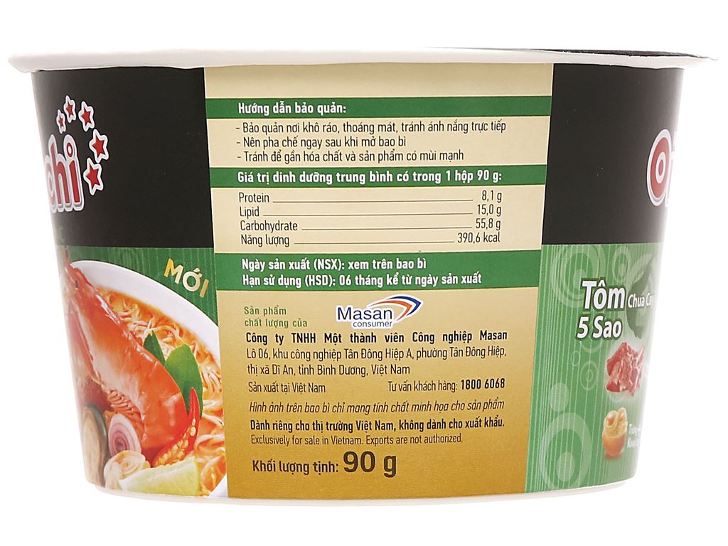 Mì Omachi 5 sao tôm chua cay 90g giá tốt tại Bách hoá XANH