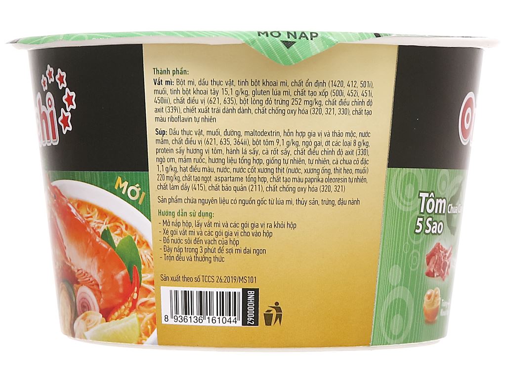 Mì Omachi 5 sao tôm chua cay 90g giá tốt tại Bách hoá XANH