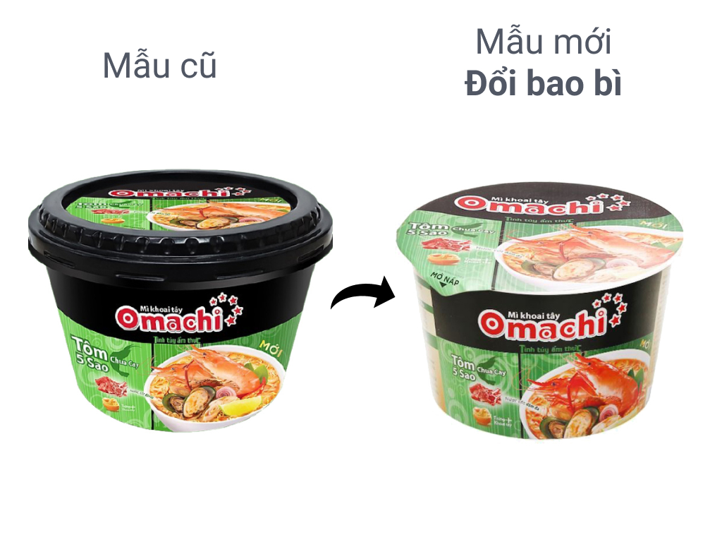 Mì Omachi 5 sao tôm chua cay 90g giá tốt tại Bách hoá XANH