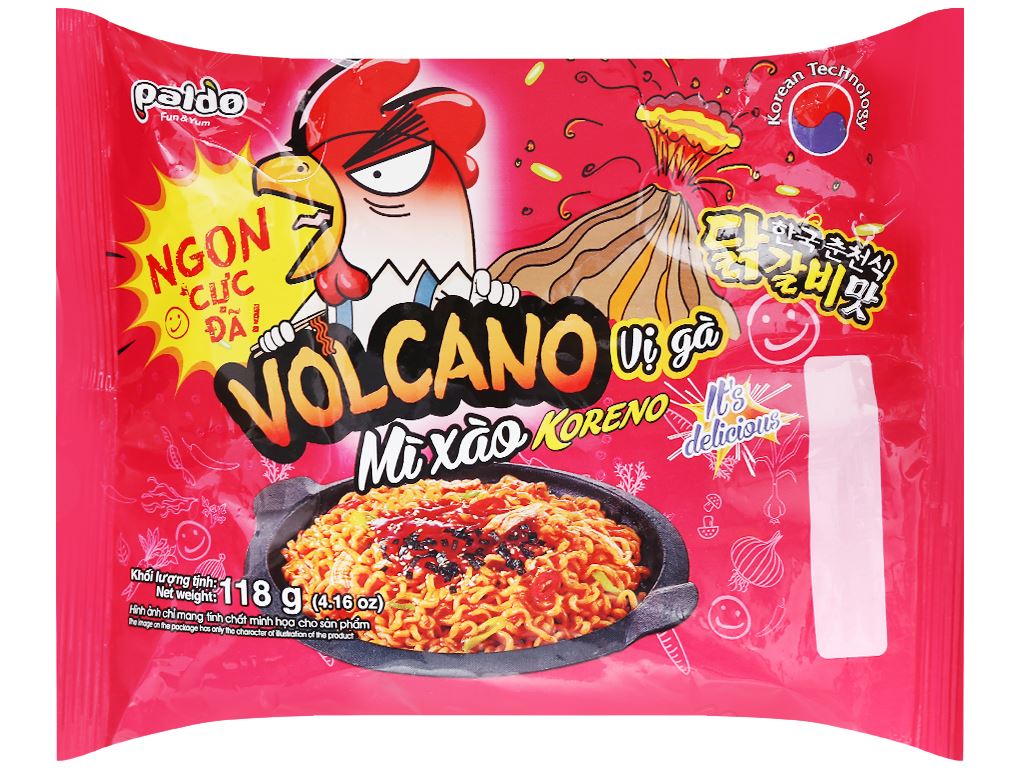 Mì xào Koreno vị gà gói 118g giá tốt tại Bách hoá XANH