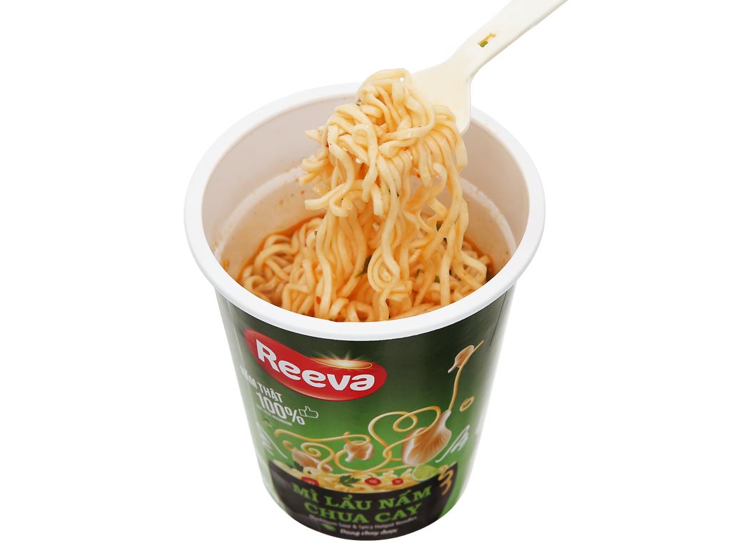 Mì Reeva lẩu nấm chua cay ly 65g giá tốt tại Bách hoá XANH
