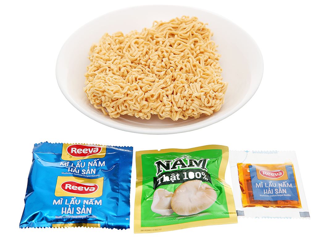 Mì Reeva lẩu nấm hải sản gói 85g giá tốt tại Bách hoá XANH