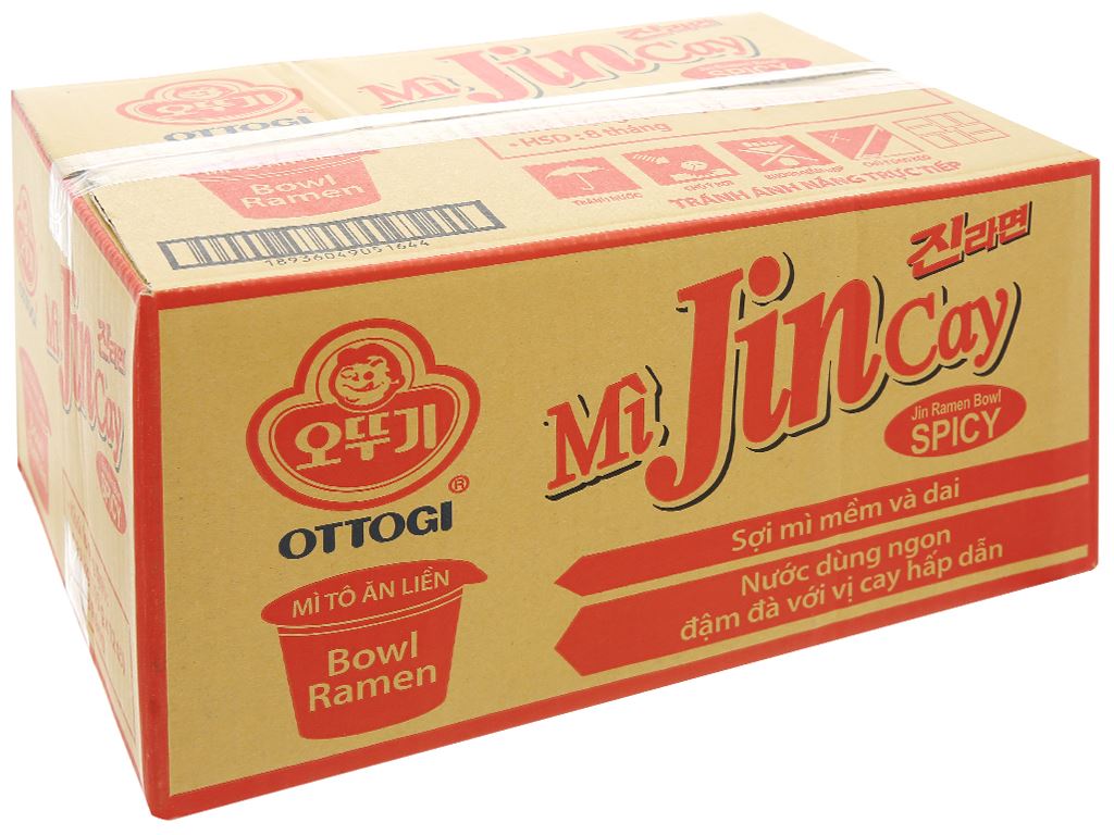 Thùng 12 tô mì Jin Ottogi cay 110g giá tốt tại Bách hoá XANH