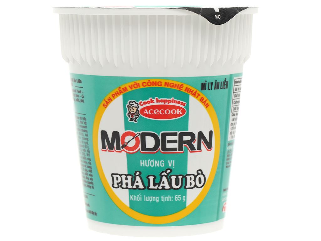 Mì Modern hương phá lấu bò ly 65g giá tốt tại Bách hoá XANH