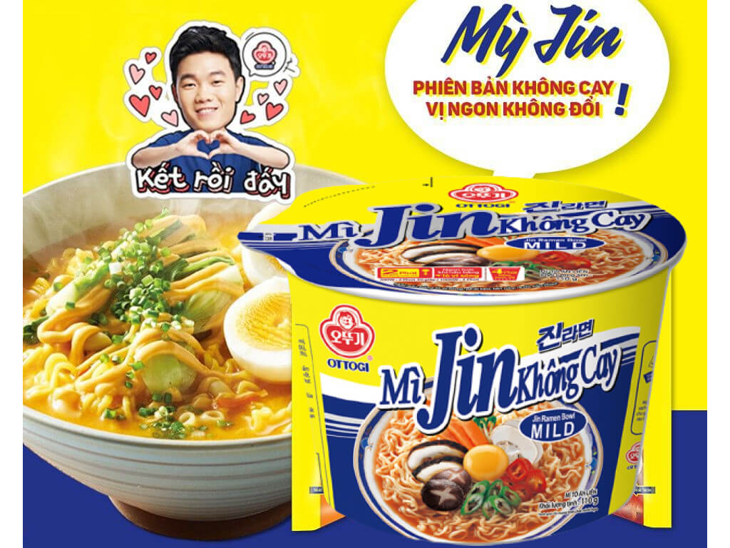 12 tô mì Jin Ottogi không cay 110g giá tốt tại Bách hoá XANH