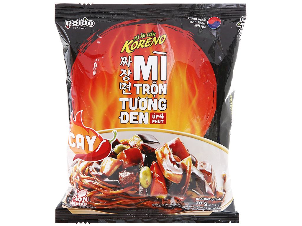 20 gói mì trộn tương đen Cay Koreno 78g tại Bách hóa XANH