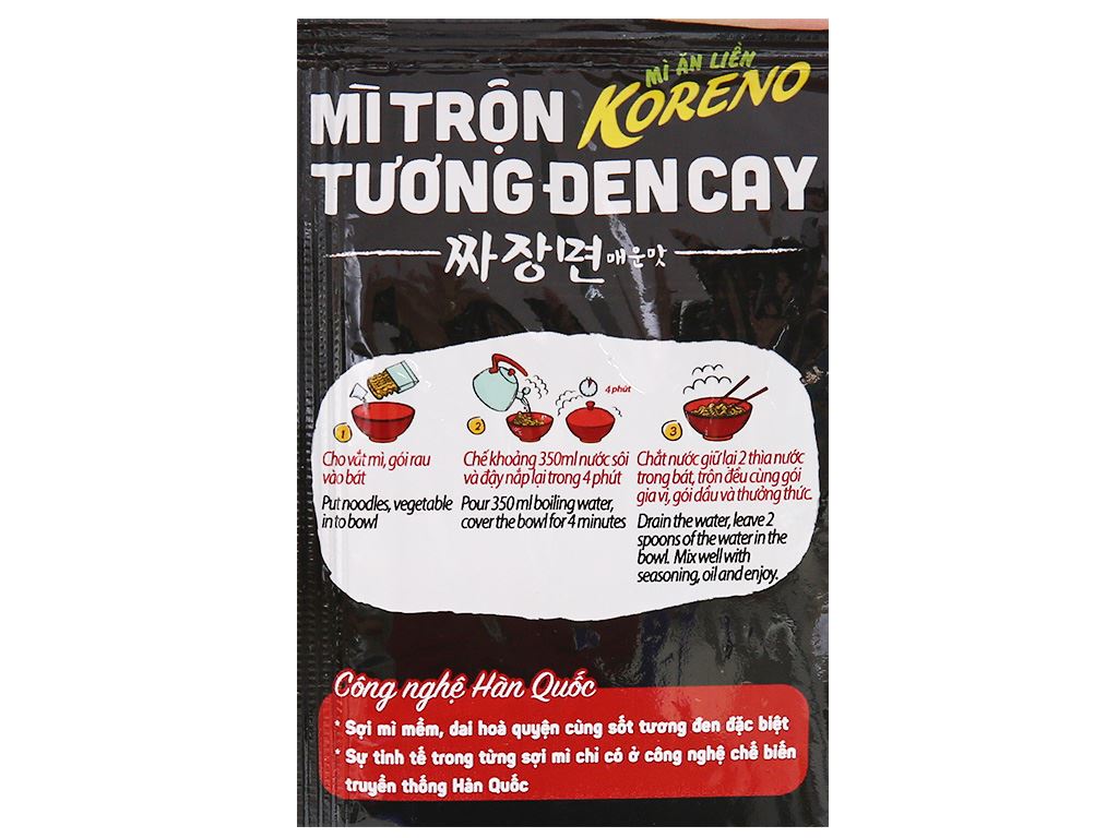 20 gói mì trộn tương đen Cay Koreno 78g tại Bách hóa XANH