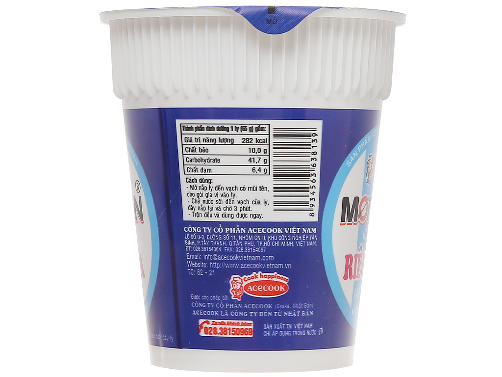 Mì Modern riêu cua ly 65g giá tốt tại Bách hóa XANH