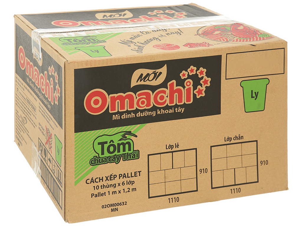 Thùng 24 ly mì Omachi tôm chua cay Thái 66gtại Bách hóa XANH